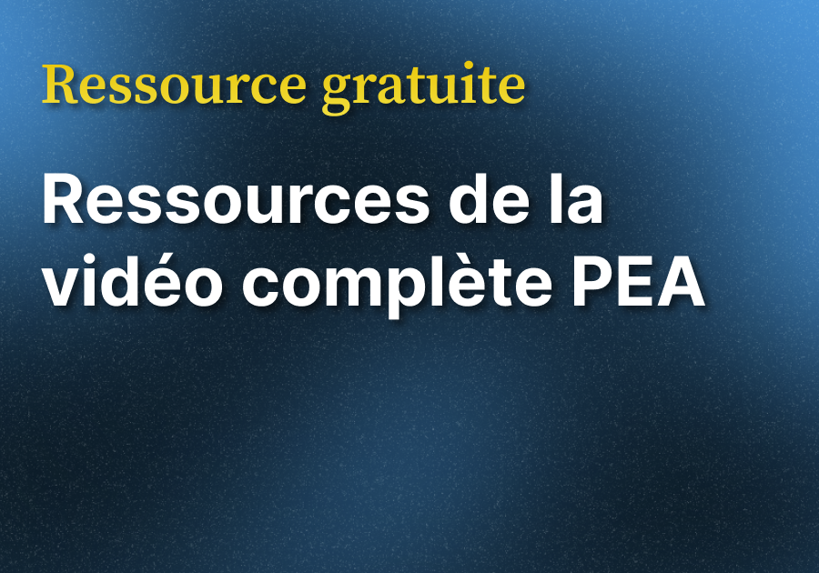 Ressources de la vidéo PEA